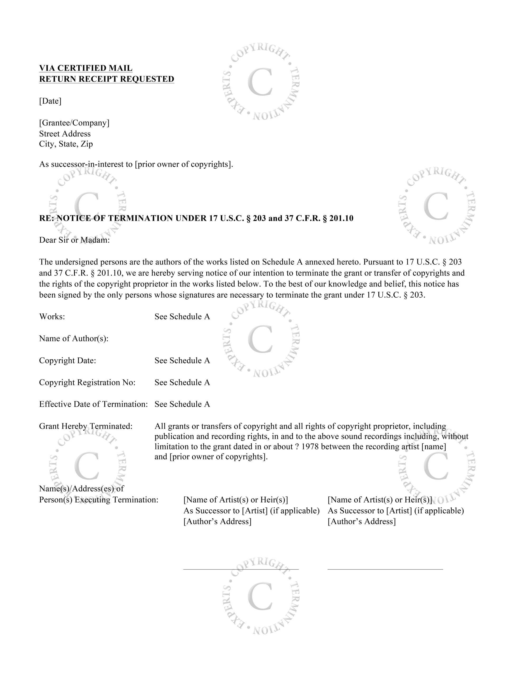 Music Copyright Reclamation | Copyright Termination Experts